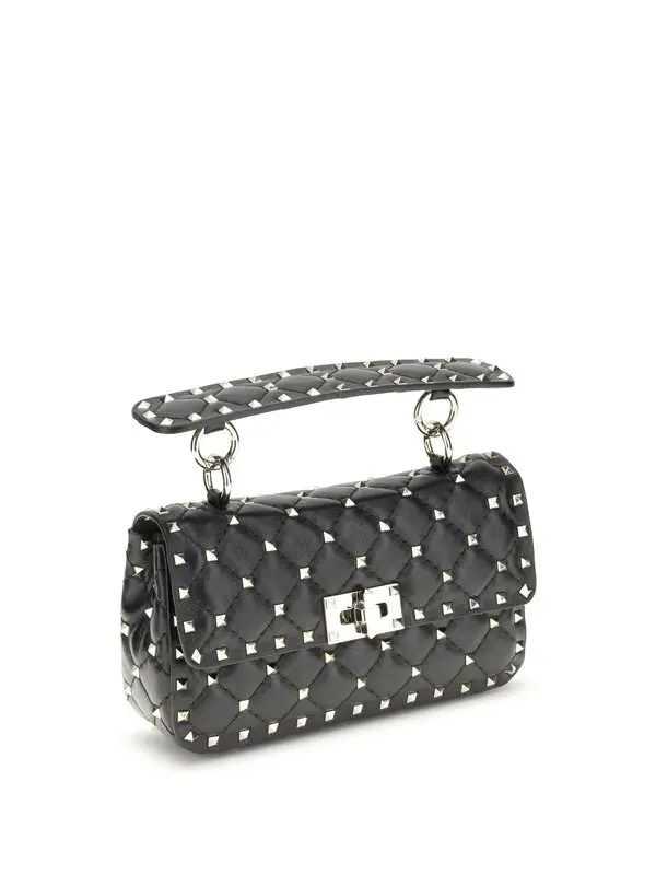 Valentino Garavani Rockstud Spike Mini Top Handle Bag - Black