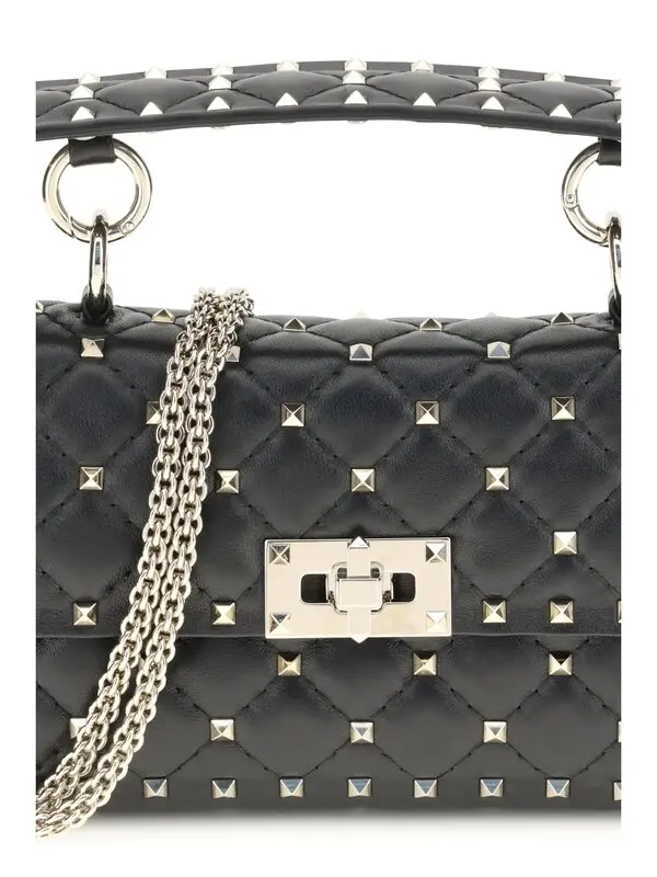 Valentino Garavani Rockstud Spike Mini Top Handle Bag - Black