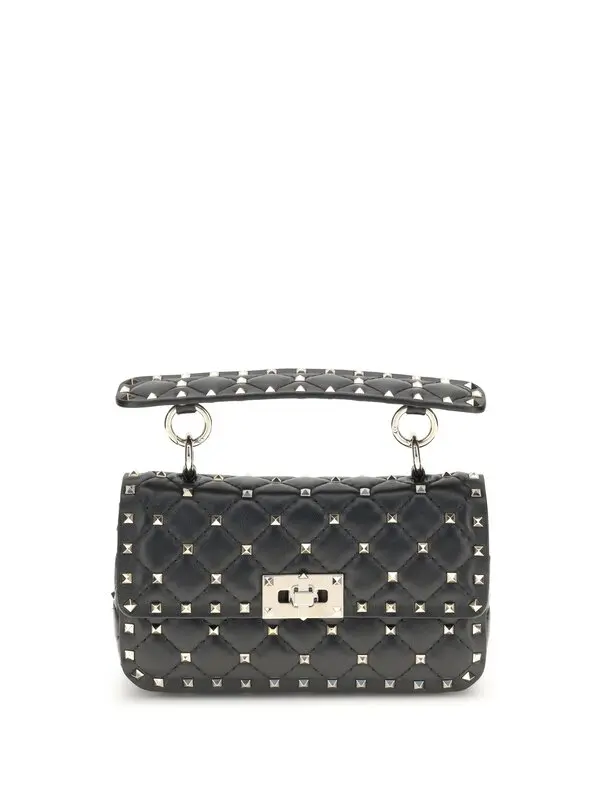 Valentino Garavani Rockstud Spike Mini Top Handle Bag - Black