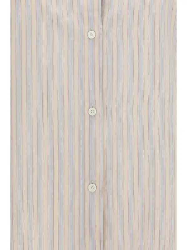 TOTEME Oversized Striped Shirt - Cream