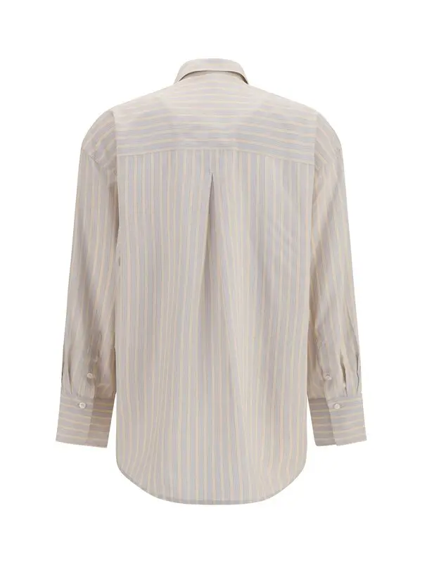 TOTEME Oversized Striped Shirt - Cream