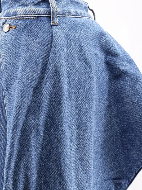 Loewe Asymmetrical Detail Straight Leg Jeans In Cotton