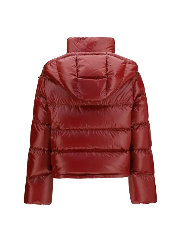 Moncler Niveole Short Down Jacket With Hood - Red