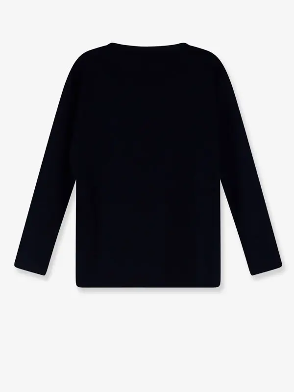 Miu Miu Wool Sweater With Lettering Logo Applique - Multicolor