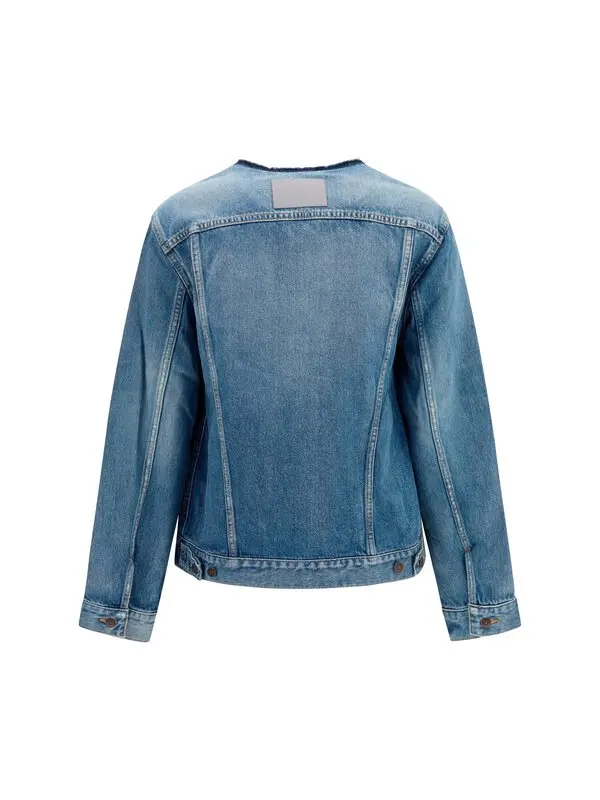Balenciaga Hourglass Denim Jacket - Blue