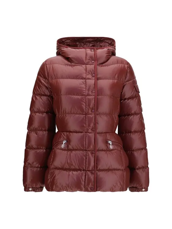 Moncler Barante Short Hooded Down Jacket - Red