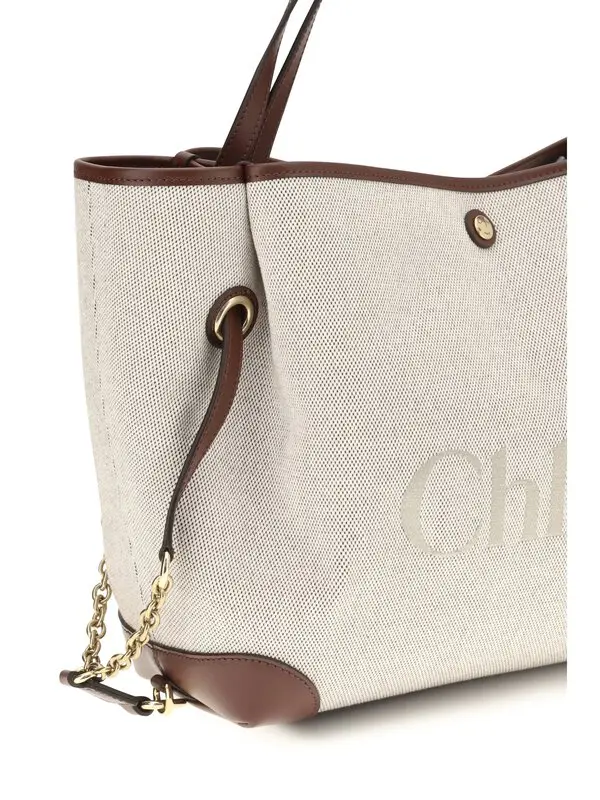 Chloé Clover Tote Bag In Canvas