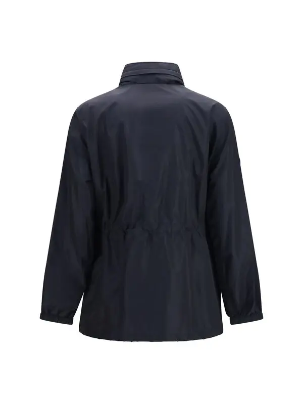 Burberry Short Blackpool Nylon Jacket With Packaway Hood - Black