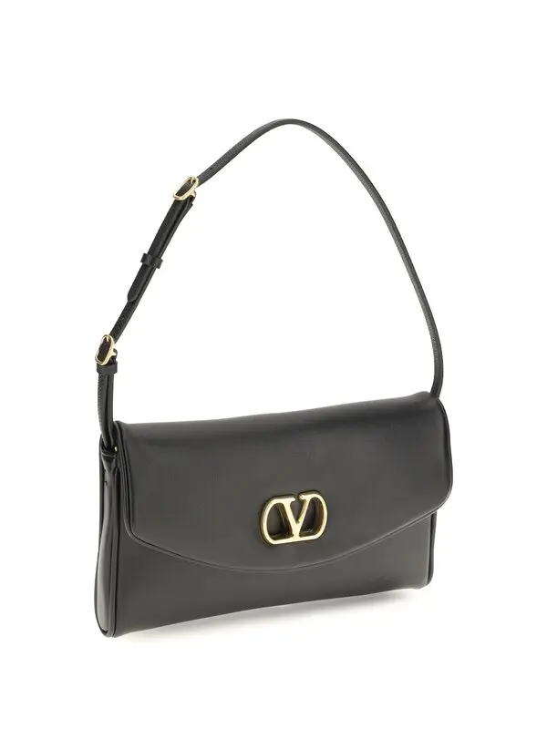 Valentino Garavani Devain Leather Shoulder Bag - Brown