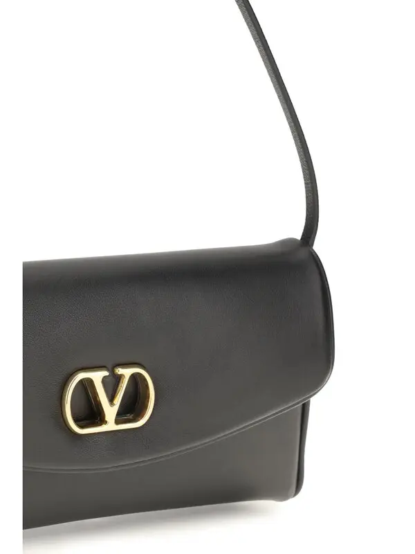 Valentino Garavani Devain Leather Shoulder Bag - Brown