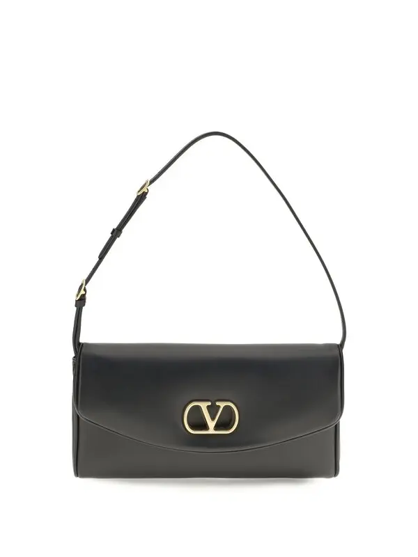Valentino Garavani Devain Leather Shoulder Bag - Brown