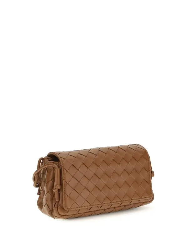 Bottega Veneta Intrecciato Shoulder Bag - Brown