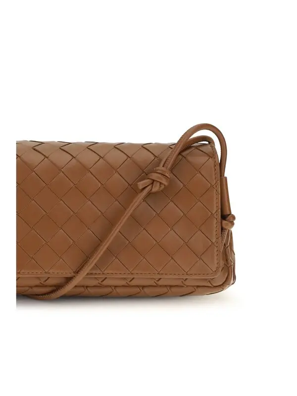 Bottega Veneta Intrecciato Shoulder Bag - Brown
