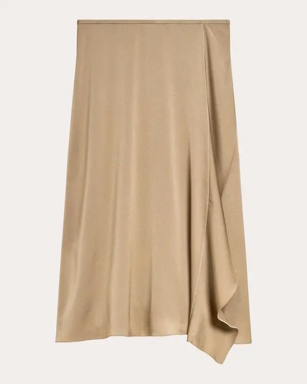 Theory Satin Draped Sarong Skirt