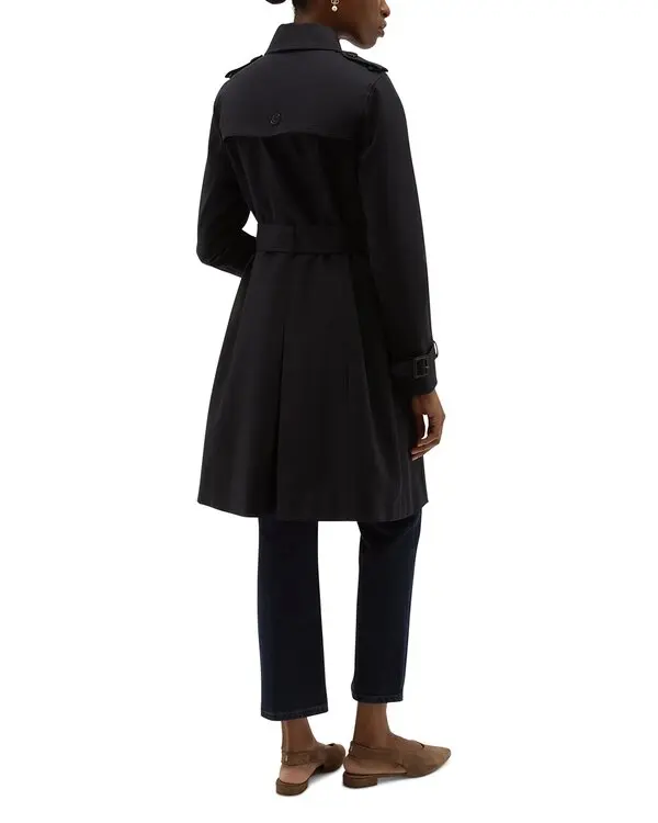 HOBBS LONDON Double Breasted Trench Coat - Navy