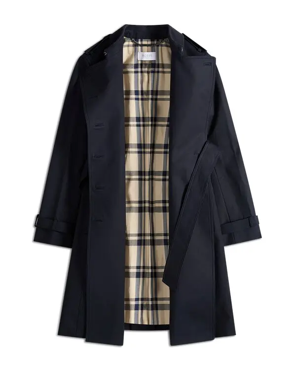 HOBBS LONDON Double Breasted Trench Coat - Navy
