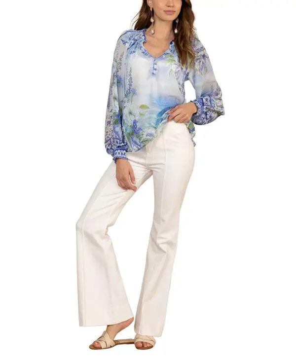 Hale Bob Jill Voile Top - Blue