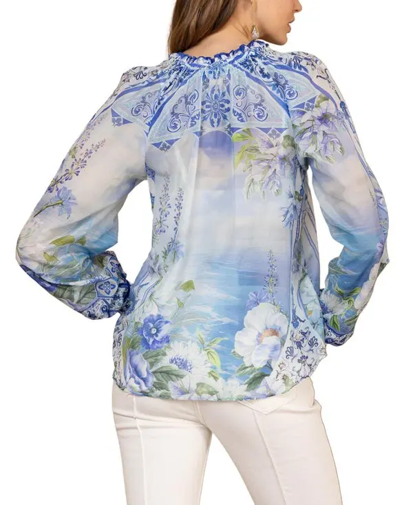 Hale Bob Jill Voile Top - Blue