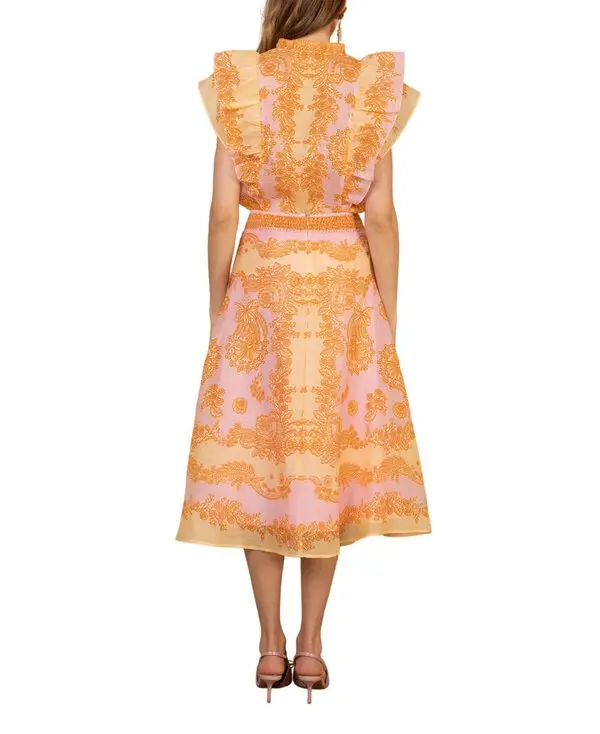 Hale Bob Winslow Linen Organza Skirt - Pink