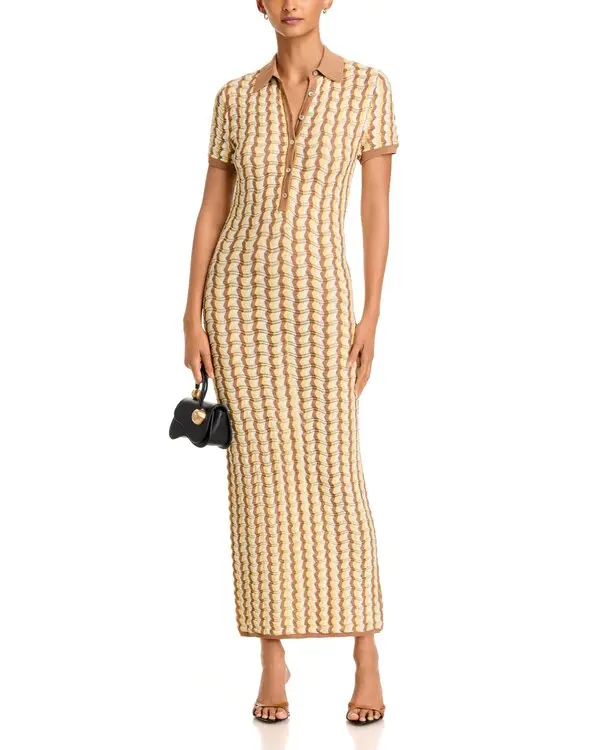 Ronny Kobo Quinlan Striped Knit Maxi Dress