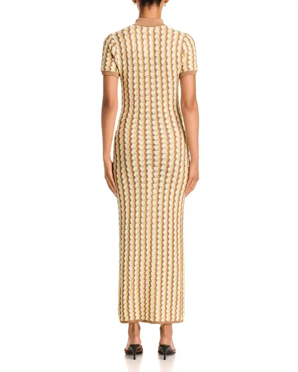 Ronny Kobo Quinlan Striped Knit Maxi Dress