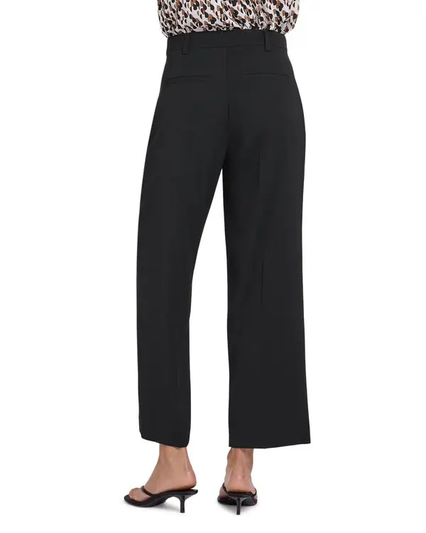 NYDJ Wide Leg Ankle Trouser Pants - Black