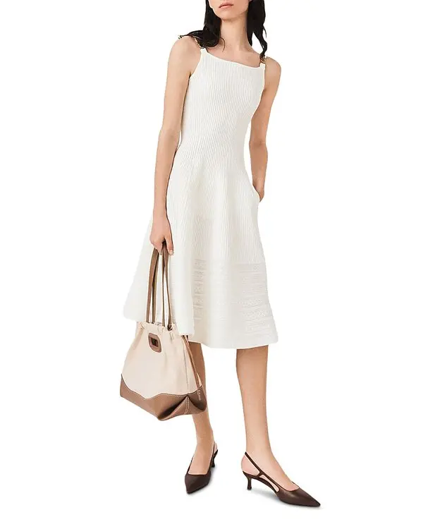 Maje Textured Knit Midi Dress