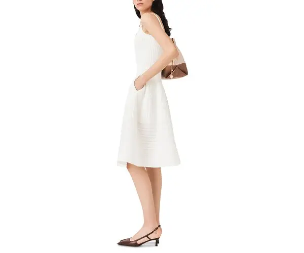Maje Textured Knit Midi Dress