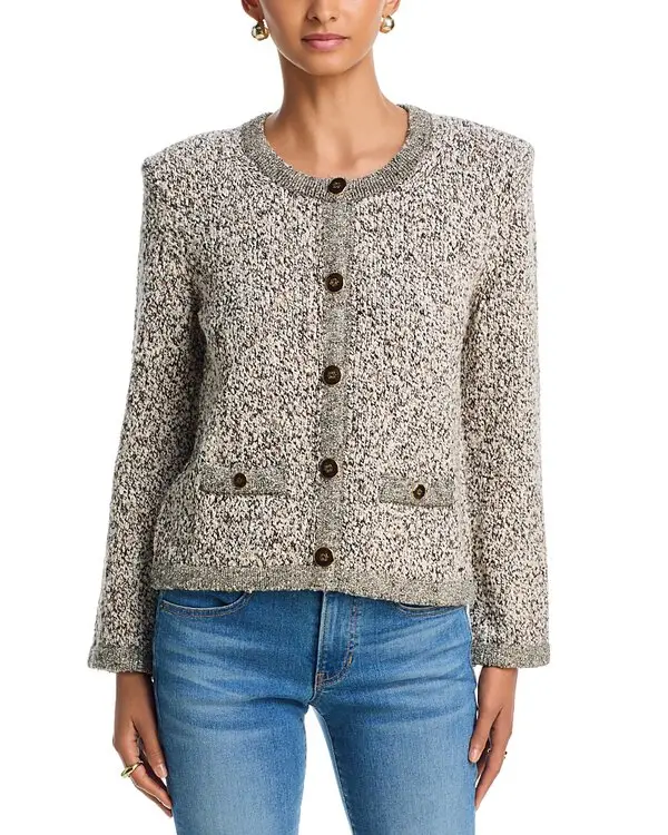 Veronica Beard Rexton Cardigan Sweater - Dove Multi