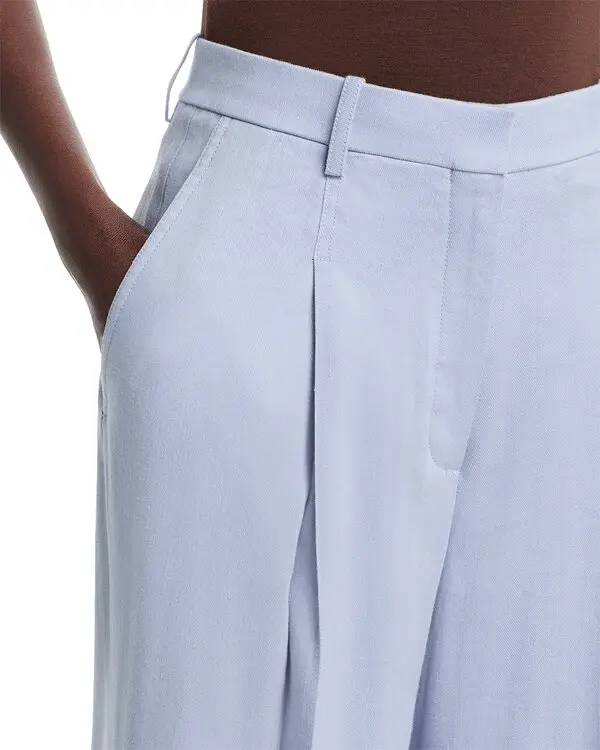 Theory Wide Leg Pleated Trousers
