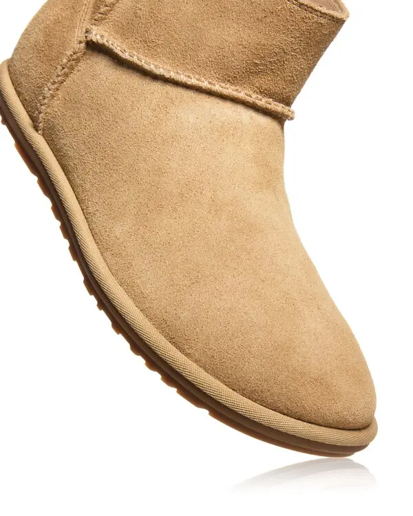 UGG Classic Mini Leather Deconstructed Booties - Sand