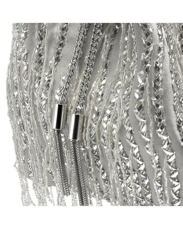 JIMMY CHOO Bon Bon Braided Fringe Top Handle Bag
