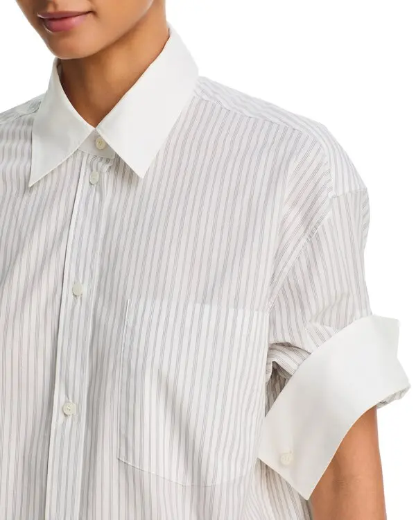 Acne Studios Yellow Rose Striped Cotton Shirt