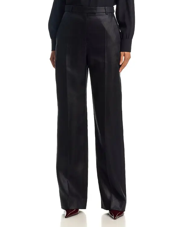 Alexander McQueen Straight Leg Linen Trousers