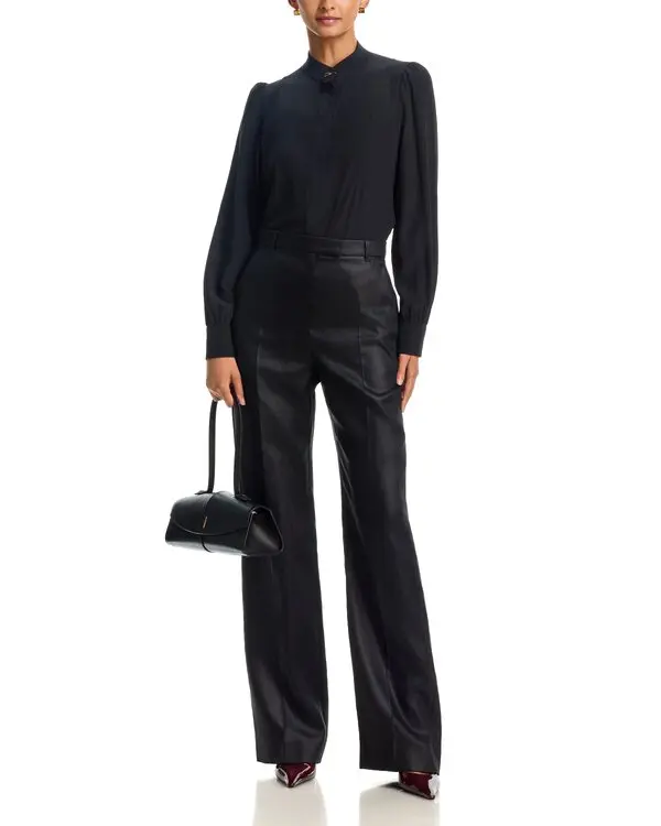 Alexander McQueen Straight Leg Linen Trousers