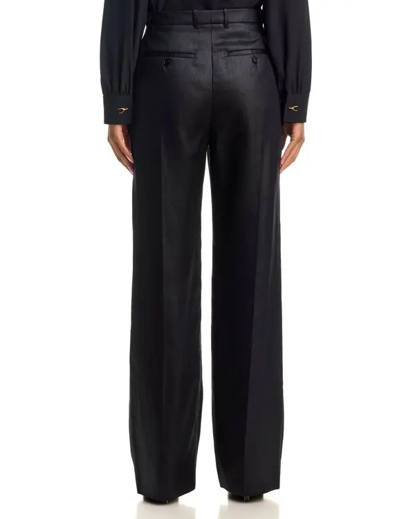 Alexander McQueen Straight Leg Linen Trousers