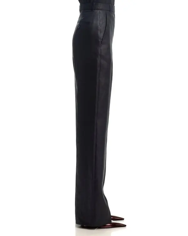 Alexander McQueen Straight Leg Linen Trousers
