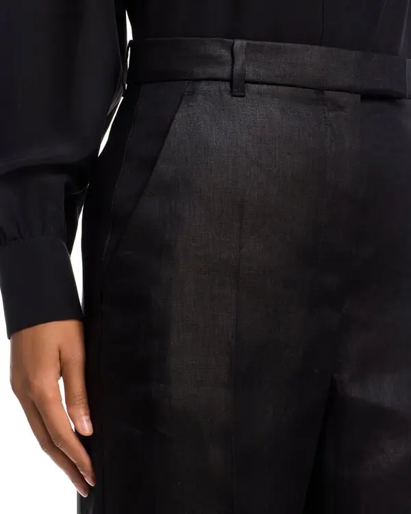 Alexander McQueen Straight Leg Linen Trousers