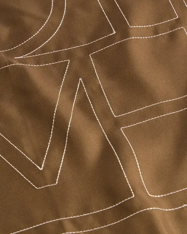 TOTEME Embroidered Monogram Silk Scarf