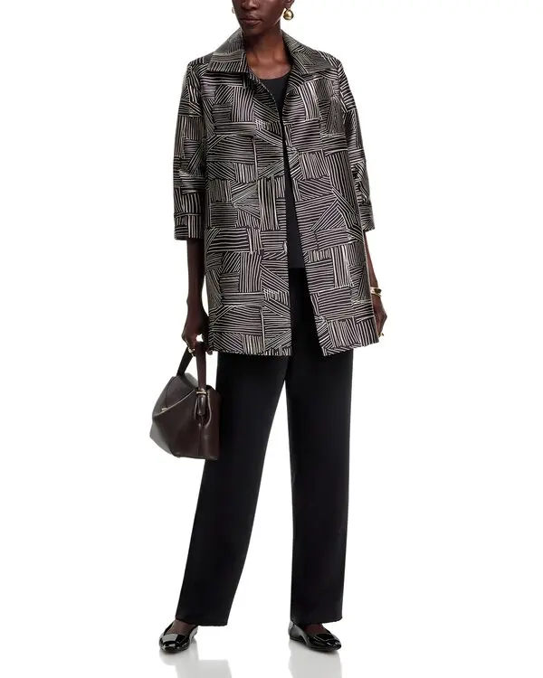 Caroline Rose Geometric Print Jacket