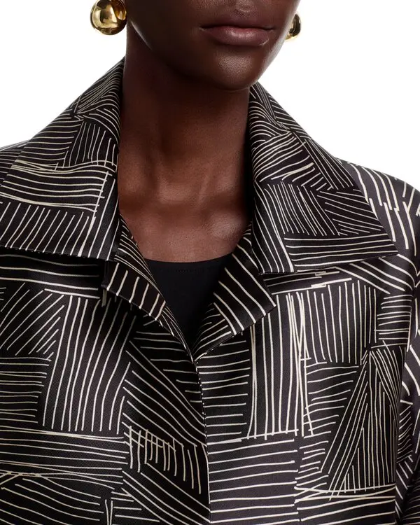 Caroline Rose Geometric Print Jacket