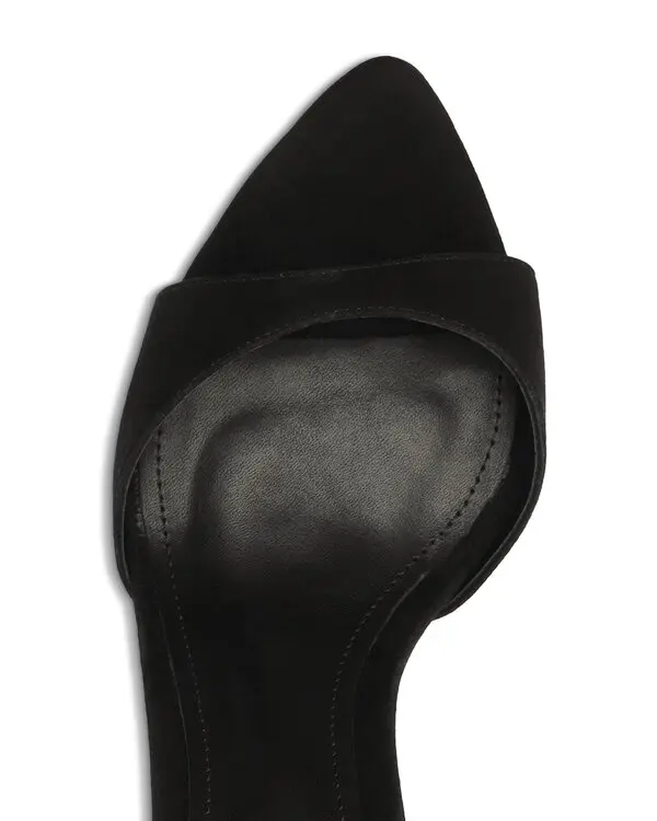 Schutz Elodie Suede Pointed Sandals - Black Suede