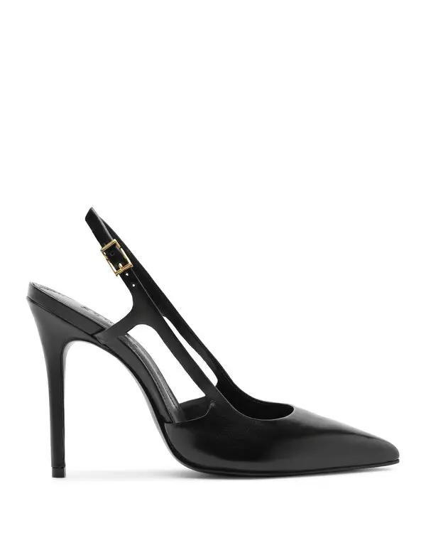 Schutz Boris Leather Slingback Pumps - Black