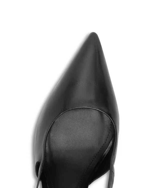 Schutz Boris Leather Slingback Pumps - Black