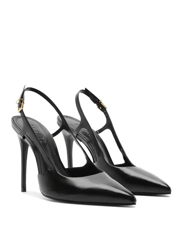 Schutz Boris Leather Slingback Pumps - Black