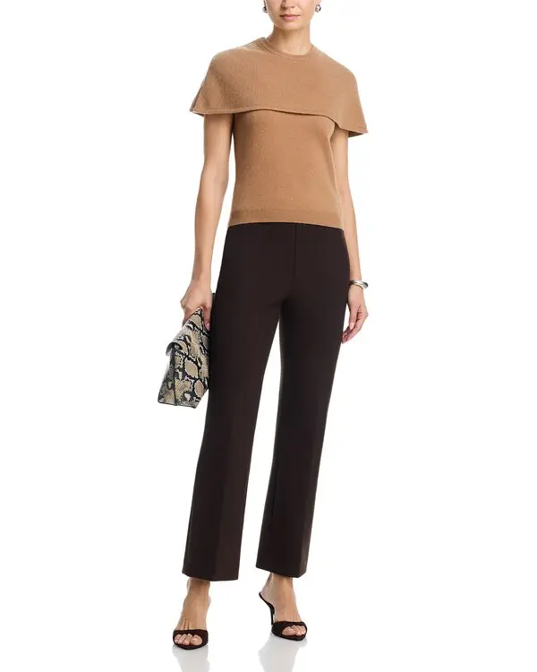 Simkhai Yuki Cashmere Short Sleeve Cape Top
