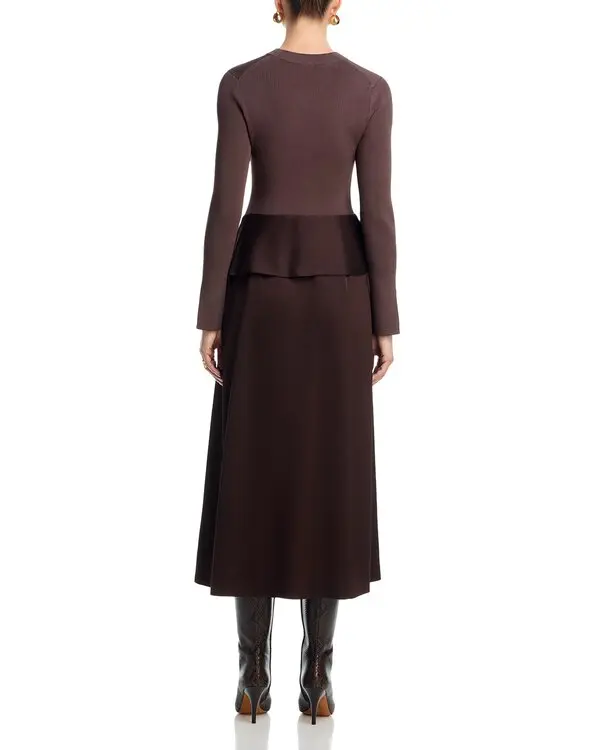 Simkhai Ornella Long Sleeve Midi Dress