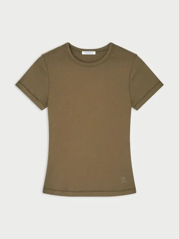 BY MALENE BIRGER Alicia Organic Cotton T-shirt - Hunt