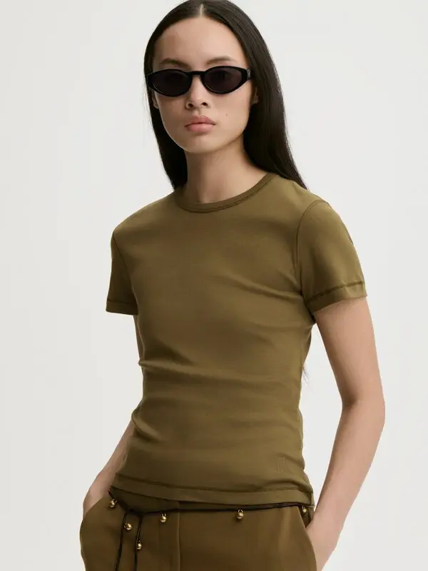 BY MALENE BIRGER Alicia Organic Cotton T-shirt - Hunt