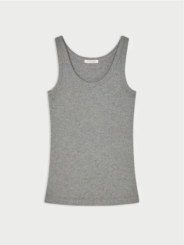 BY MALENE BIRGER Dali Organic Cotton Tank Top - Grey Melange